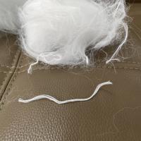 China high quality 13D White Imitation wool fiber white straight silk  Fiber, Stiff Lustrous Long Pile for Artificial Fur & Plush Fabric for sale