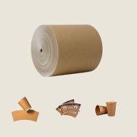 China PE Coated Kraft Paper Rolls for Paper Cups - 110-420gsm Weight, 1100-1250mm Diameter for sale