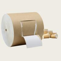 China PE Coated Kraft Paper Roll 190-340gsm for Paper Cup Manufacturing with 3-6 Inch Core for sale