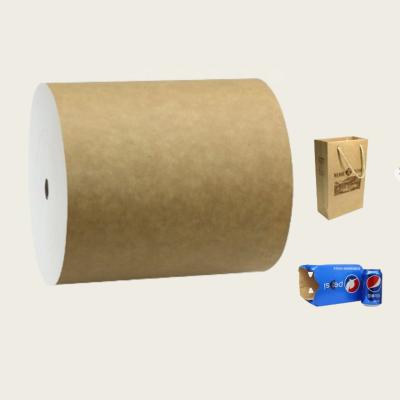 China One Side White One Side Brown Coated Kraft Paper Roll/Sheet 190-340gsm with 3/6 Inch Core for Paper Cups for sale