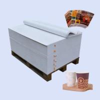 China Food Grade PE Coated Paper Sheets 150-320gsm for Paper Cup Manufacturing - 560×560mm to 960×960mm for sale
