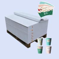 China Food Grade PE Coated Paper Sheets 150-320gsm for Paper Cup Manufacturing - 560×560mm to 960×960mm for sale