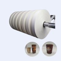 China Single PE Coated Cup Bottom Roll for Disposable Cups - 150-320 GSM Paper with 10-30 GSM PE Coating for sale