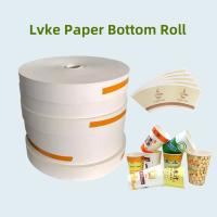 China Double PE Coated Paper Cup Bottom Roll 40-140mm Width 150-320gsm for Cold Drink Disposable Cups for sale