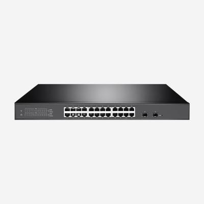 China IEEE 802.3af Easy Smart PoE Switch With 24 PoE Ports And 2 SFP Fiber Ports for sale