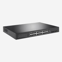 China 4 SFP Fiber Ports Layer 3 PoE Switch With 24G PoE Ports 380W for sale