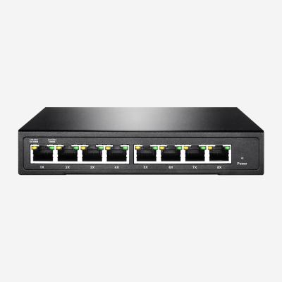 China CE ROHS FCC UKCA PoE 8 Port Gigabit Switch 802.1Q VLAN SR-SG2008P for sale