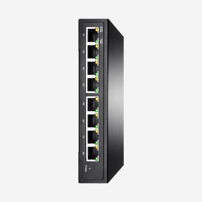 China 12V 8 Port Gigabit Switch 10 100 1000M Auto Negotiation Ethernet QoS for sale