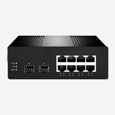 China IP30 240W Industrial Gigabit PoE Switch 8GE 2SFP Dual Power Supply SR-SHG2210FP for sale