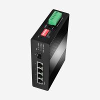 China 12-57V DC 4 Port Industrial 100 Mbps Ethernet Switch 10 100 Mbps RJ45, 2K MAC for sale