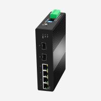 China IP30 Rate, CE ROHS Industrial Gigabit Unmanaged Ethernet Switch With 2 SFP Fiber Ports 4 RJ45 Ports for sale