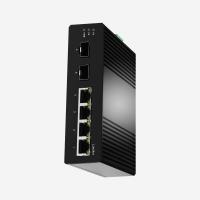 China IP30 Rate, CE ROHS Industrial Gigabit Unmanaged Ethernet Switch With 2 SFP Fiber Ports 4 RJ45 Ports for sale
