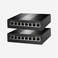 China DC 12V-57V 8 Port Industrial Unmanaged Ethernet Switch With 8 Gigabit RJ45 Ports for sale