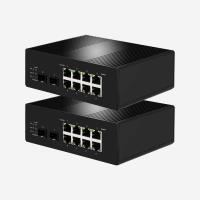 China IP30 20Gbps Industrial Ethernet Switch With 8 Gigabit RJ45 Ports 2G SFP Power Over Ethernet Switch for sale