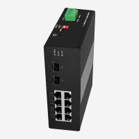 China Din Rail Industrial Gigabit PoE Switch 2 SFP Aluminum Alloy Shell SR-SHG2210FPI for sale