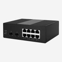 China 4K MAC Industrial Web Smart Switch 2 Gigabit Fiber Optic Poe Switch 8 Gigabit Ports for sale