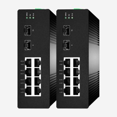 China 240W Industrial Poe Ethernet Switch Gigabit 8 Electric Ports 2 SFP Fiber Ports for sale