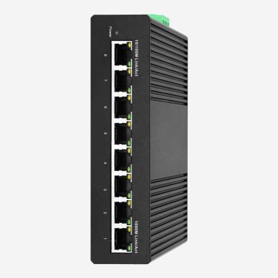 China Storm Control Industrial Gigabit Ethernet Switch Manageable 8 Ports 3A 12-57V DC for sale