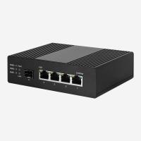 China Din Rail 100mbps Poe Switch With 1 SFP Fiber Port And 4 100M PoE Ports for sale