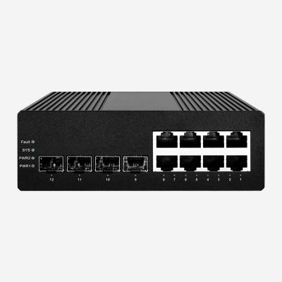 China 8 PoE Ports 4 SFP Layer 2+ PoE Switch IGMP V1 V2 Multicast Protocol for sale