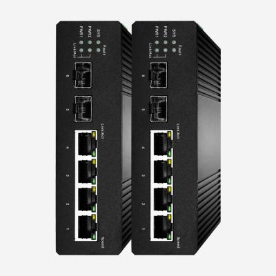 China SNMP V1 V2 V3 Industrial PoE Switch Full Gigabit Managed With 4GE 2 SFP, 130W for sale