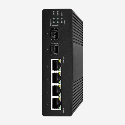 China DIN Rail Mount Industrial L2+ Switch With 4 Gigabit RJ45 Ports And 2G SFP for sale