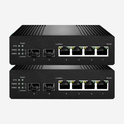 China IPV4 IPV6 Layer 2 Plus Switch With 4 Gigabit RJ45 Ports 2 SFP Fiber Ports for sale