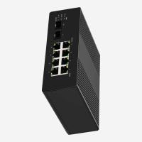 China IP30 Industrial Layer 2+ Managed Switches With Gigabit 8 RJ45 PoE Ports 2G SFP Fiber Ports for sale