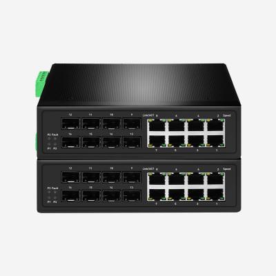 China 32Gbps Layer 2+ PoE Switch 10 100 1000Mbps 8 PoE Ports And 8 SFP Fiber Ports for sale