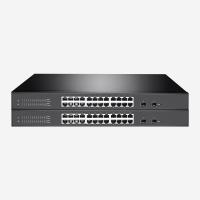 China 10 100 1000M 24 RJ45 Ports Gigabit Easy Smart Switch With 2SFP Fiber Ports for sale