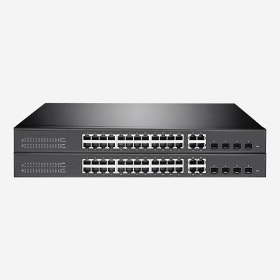 China 24 Port Gigabit Easy Smart Switch With 4 Combo Ports 4 SFP Fiber Ports for sale