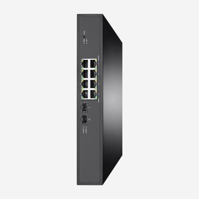 China 2 SFP Smart 8 Port Poe Switch For Ip Cameras Storm Control for sale