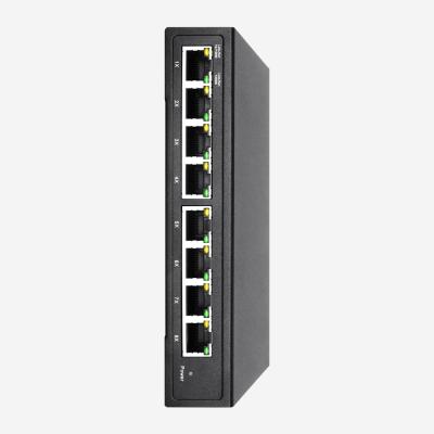 China 12V 8 Ports Full Gigabit Switch 10 100 1000M Auto Negotiation QoS SR-SG8808MN for sale