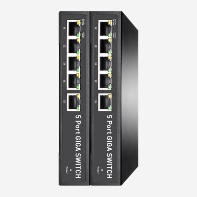 China 5 Ports Gigabit Easy Smart Switch 10 100 1000base-T 802.1Q VLAN QoS for sale