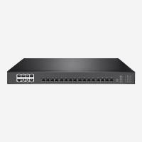 China AC100-240V 24 Port Gigabit Switch Unmanaged 16 SFP And 8 10/100/1000M RJ45 Ports for sale