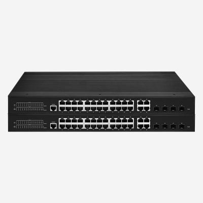 China 24 RJ45 Ports Layer 2+ Ethernet Switch With 4G SFP And 1 Console Support ACL QoS for sale