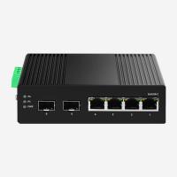 China Industrial Smart Din Rail Switch With 4 10/100/1000M RJ45 Ports 2 Gigabit SFP Ports for sale