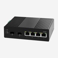 China Industrial Smart Din Rail Switch With 4 10/100/1000M RJ45 Ports 2 Gigabit SFP Ports for sale