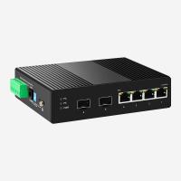 China IP30 Industrial Smart Poe Switch With 4 10/100/1000M RJ45 Ports 2 Gigabit SFP Ports for sale