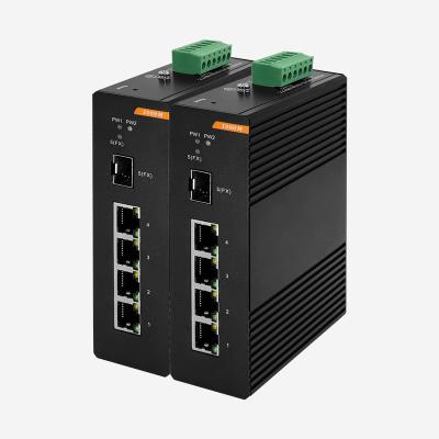 China Full Gigabit 5 Port Managed Industrial Ethernet Switch Aluminum Alloy Hard Shell for sale