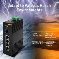 China Industrial Easy Smart Gigabit PoE Switch With 1GE SFP Slots And 4GE RJ45 Ports for sale