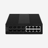 China 8 RJ45 And 8 SFP Ports Industrial Gigabit Switch Low Power Fanless Cooling for sale