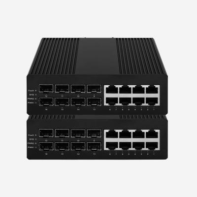 China Industrial Layer 2+ Gigabit PoE Switch With VLAN QoS And Web/SNMP/CLI Management for sale