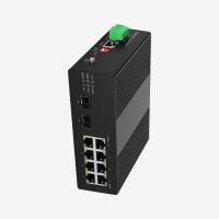 China 10 Port Industrial Gigabit PoE Switch With 8 PoE+ Ports And 2 SFP Slots IP30 for sale