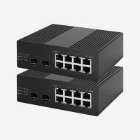 China 8 10/100/1000M RJ45 Ports Industrial Fiber Switch With 2 Gigabit SFP Slots for sale