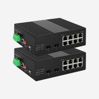 China 8 10/100/1000M RJ45 Ports Industrial Fiber Switch With 2 Gigabit SFP Slots for sale