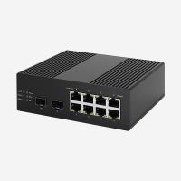China 10 Port Industrial Ethernet Switch With 8 Auto Sensing RJ45 Ports 2 SFP Fiber Ports for sale