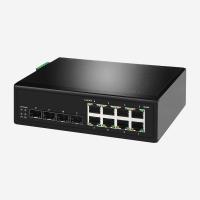 China Industrial Layer 2+ Managed Gigabit Switch With 8 RJ45 PoE+ Ports And 4 SFP Web/SNMP/CLI for sale