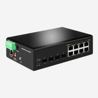 China Industrial Layer 2+ Managed Gigabit Switch With 8 RJ45 PoE+ Ports And 4 SFP Web/SNMP/CLI for sale