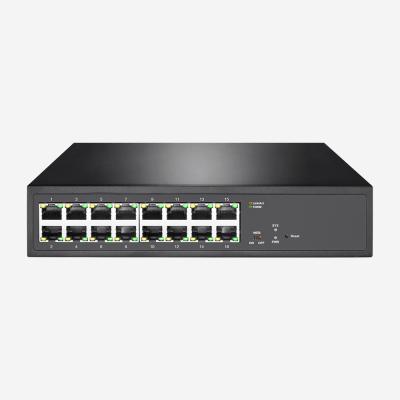 China Dumb And Web Smart Two Mode Gigabit Easy Smart Switch With 16 10/100/1000M RJ45 Ports for sale